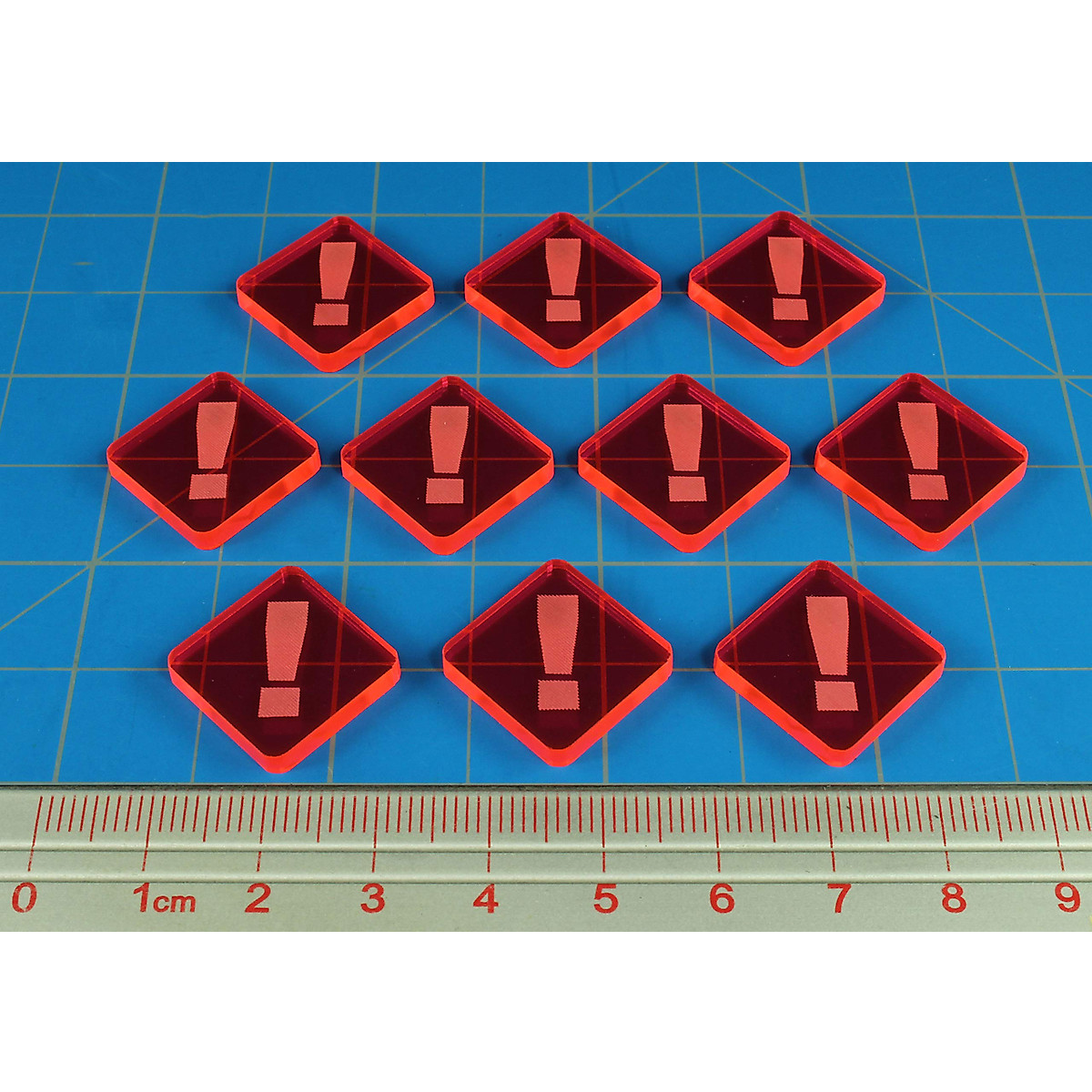 LITKO Space Fighter 2nd Edition Tokens | Compatible with Star Wars: X-Wing Miniatures Game | Pack of 10 (Diamond Stress Tokens)