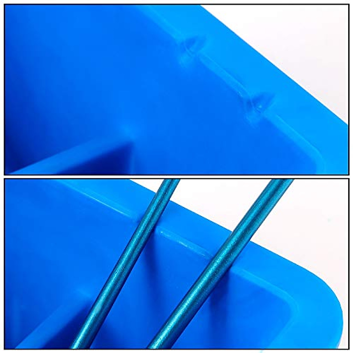 ZOENHOU 4 PCS 12 Hole Square Multifunction Paint Brush Basin Cleaner, Plastic Twin Compartment Artist Brush Washer with Brush Holder and Lid for Cleaning Acrylic Watercolor Oil Painting