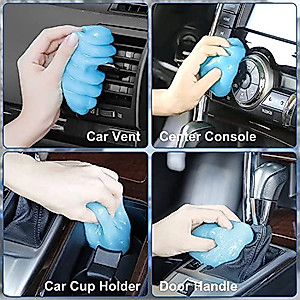 MKKENLEY Universal Dust Cleaning Gel for Detailing Car interiors, Air Vents, Electronics, Laptop, Keyboard,Printers, Electric Fans & More .Super Clean Soft Rubber Glue for Dust Removal Mud | Blue |