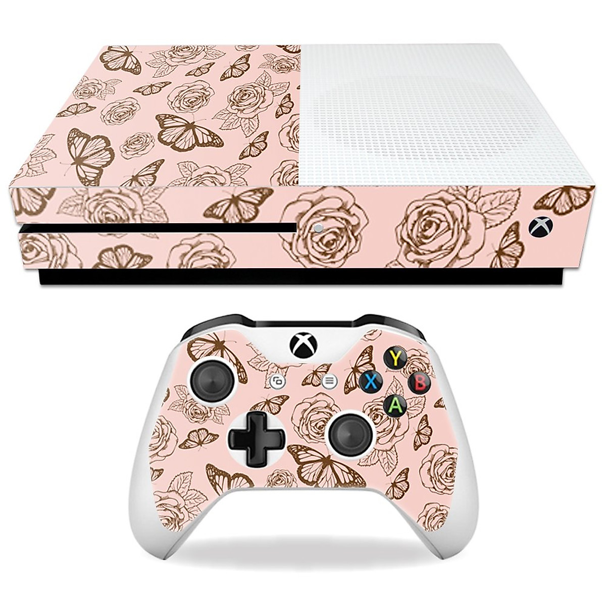 MightySkins Skin Compatible with Microsoft Xbox One S - Butterfly Garden | Protective, Durable, and Unique Vinyl Decal wrap Cover | Easy to Apply, Remove, and Change Styles | Made in The USA