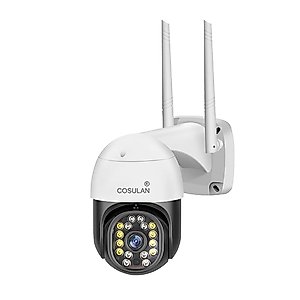 TUYA Security Camera Outdoor, 2K Wireless PTZ Camera, WiFi Pan Tilt Dome Camera Works with Alexa & Google Assistant, Floodlight/2-Way Audio/Motion Detection/Activity Alert/Auto Tracking/Smart Life App