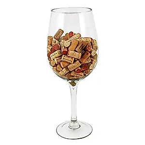 True Big Bordeaux Glass Bottle Giant Display Holder, Home Decor Accessory Gift, 1.5 gallon