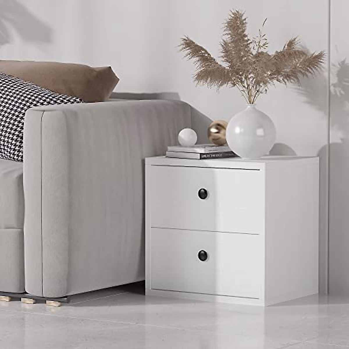 FUSUNBAO Magic DIY Cube Storage Organizer Stackable Cubles for Home Books Clothes Toy -Modular Cubby Storage System -Office Cubical -Bookcase Closet Wine Rack Cabinet (Pure White-Washed, Drawer Cube)