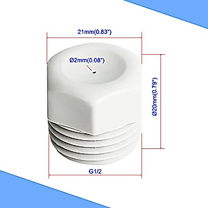 Aopin Garden Lawn Misting Nozzles PP 2mm / 0.079" Atomizing Mister Sprayer Nozzle Suitable For Outdoor Cooling, Garden Irrigation, Fountain, Crop Nutrient Injection, Greenhouse 4 Pcs