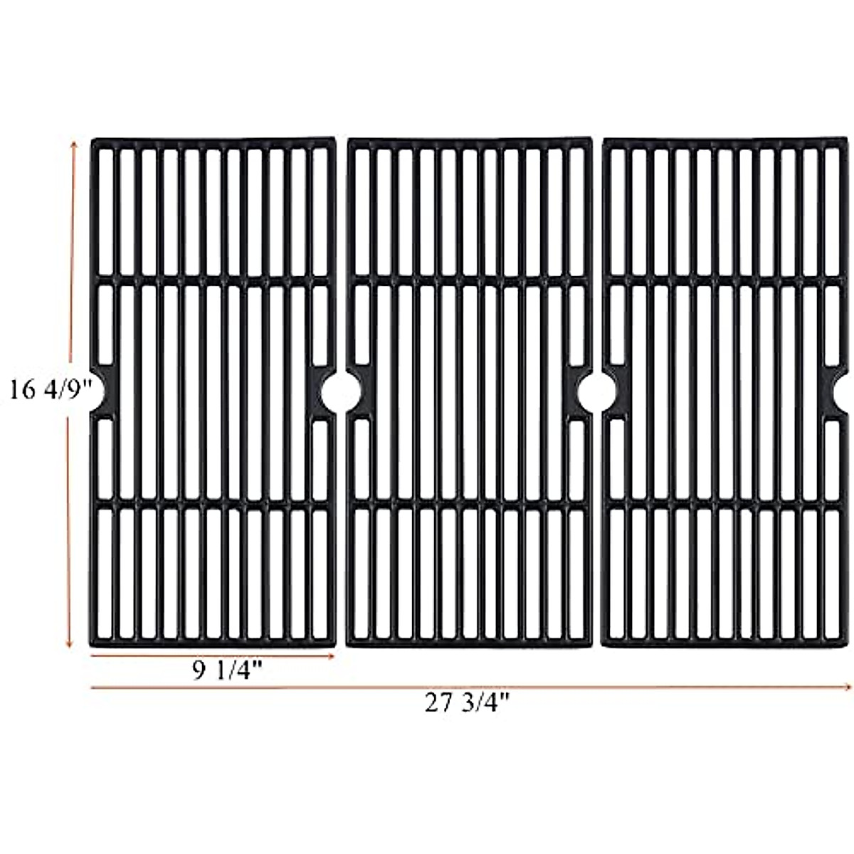 SafBbcue Grill Grates for Kenmore 146.23678310 146.16132110 146.20164510 146.23679310 146.23766310 Dynaglo DGF493BNP DGF493PNP Backyard GBC1440W BY13-101-001-12, 16-4/9" Matte Cast Iron