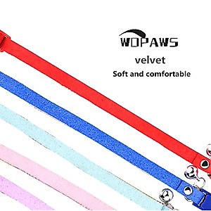 WDPAWS Cat Collar Breakaway Bling Diamond Rhinestone with Bell Adjustable for Cats and Kitten Girl boy (Pink)