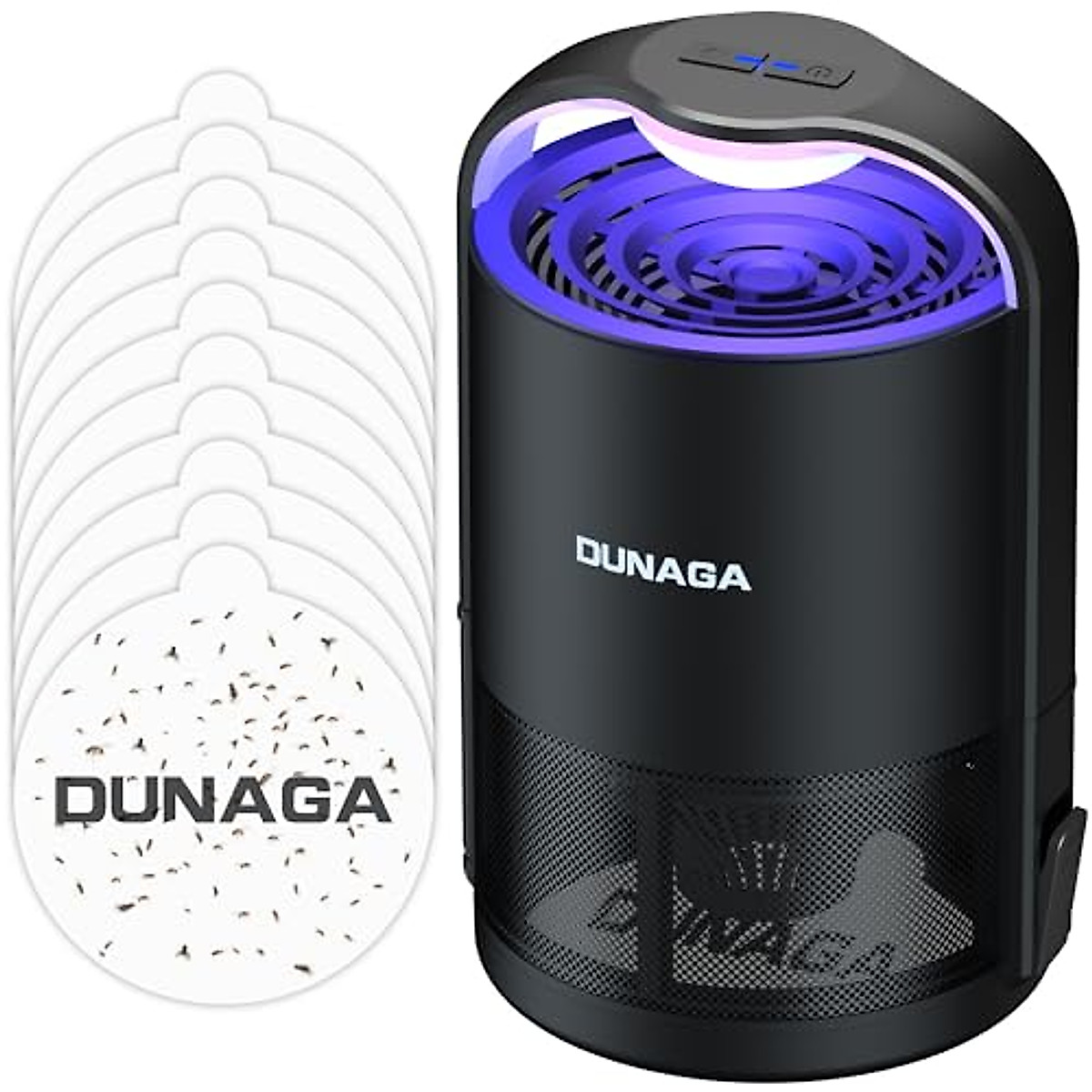 DUNAGA Fly Traps Indoor, Fruit Fly Traps, Gnat Traps, Mosquito Traps, Insect Traps Indoor with 10 Sticky Glue Boards, Black