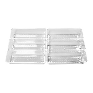 Modern-Depo 25 PCS Clear Drawer Organizer Set 4 Sizes Plastic Drawer Storage Bins Dividers Trays Dot Box for Makeup, Jewelry, Kitchen Utensils, Gadgets, Office