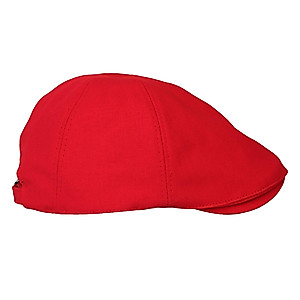 WITHMOONS Flat Cap Cabbie Hat Gatsby Ivy Irish Hunting Newsboy SL31218 (Red)