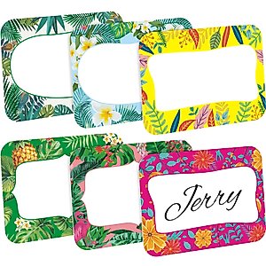Pajean 240 Pcs Gold Name Tags Self Adhesive Name Tag Stickers Sticky Name Labels Name Tags Multi Purpose Name Sticker Labels Name Badge for Themed Party School Office Home, 3x3 Inch (Fresh Style)