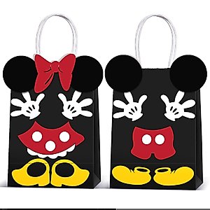 NOVIIML e Party Supplies Bags -Micky Minie Paper Treat Candy Gift Bags for Kids Birthday Micky Minie Party Supplies -24 Piece