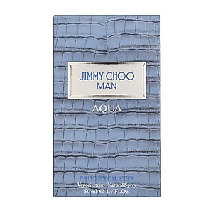 JIMMY CHOO Man Aqua Eau de Toilette - Long Lasting Fragrance with notes of Grapefruit, Geranium & Salty Moss - Sweet & Woody - 1.7 fl. oz.