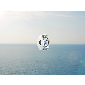 BEEUVIP Tropical Starfish & Shell Clip Charm 925 Sterling Silver Openwork Bead for Charm Bracelets and Necklaces, Birthday Mothers Day Jewelry Gifts Women