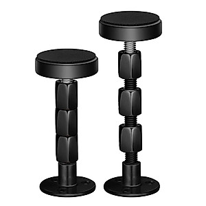 Neatbuddy 2PCS Black Adjustable Bed Frame Anti-Shake Tool, Headboard Stoppers with Free Furniture Pads and Screws, No More Creaking, Protect The Wall from Banging, Easy to Install (1.1-4.7in)