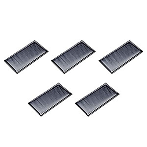 DMiotech 5 Pack 5V 60mA 68mm x 37mm Mini Solar Panel Cell for DIY Electric Power Project