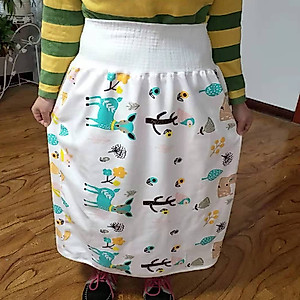 Adult Diaper Skirt Cloth Diapers, Washable And Reusable Waterproof And Absorbent Comfortable Diapers, High Waist Incontinence Diapers for The Elderly,B