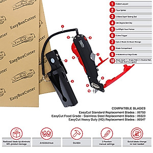 Modern Box Cutter for Home and School Use - High productivity and unique features with 100% guaranttee (2000 Series, Red)