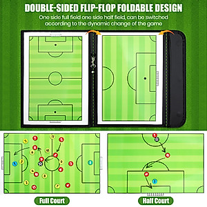 Soccer Coaching Board Soccer Coaches Clipboard Tactical Magnetic Board Kit with Dry Erase, Marker Pen and Zipper Bag (Football Board) (Soccer Coaching Board)