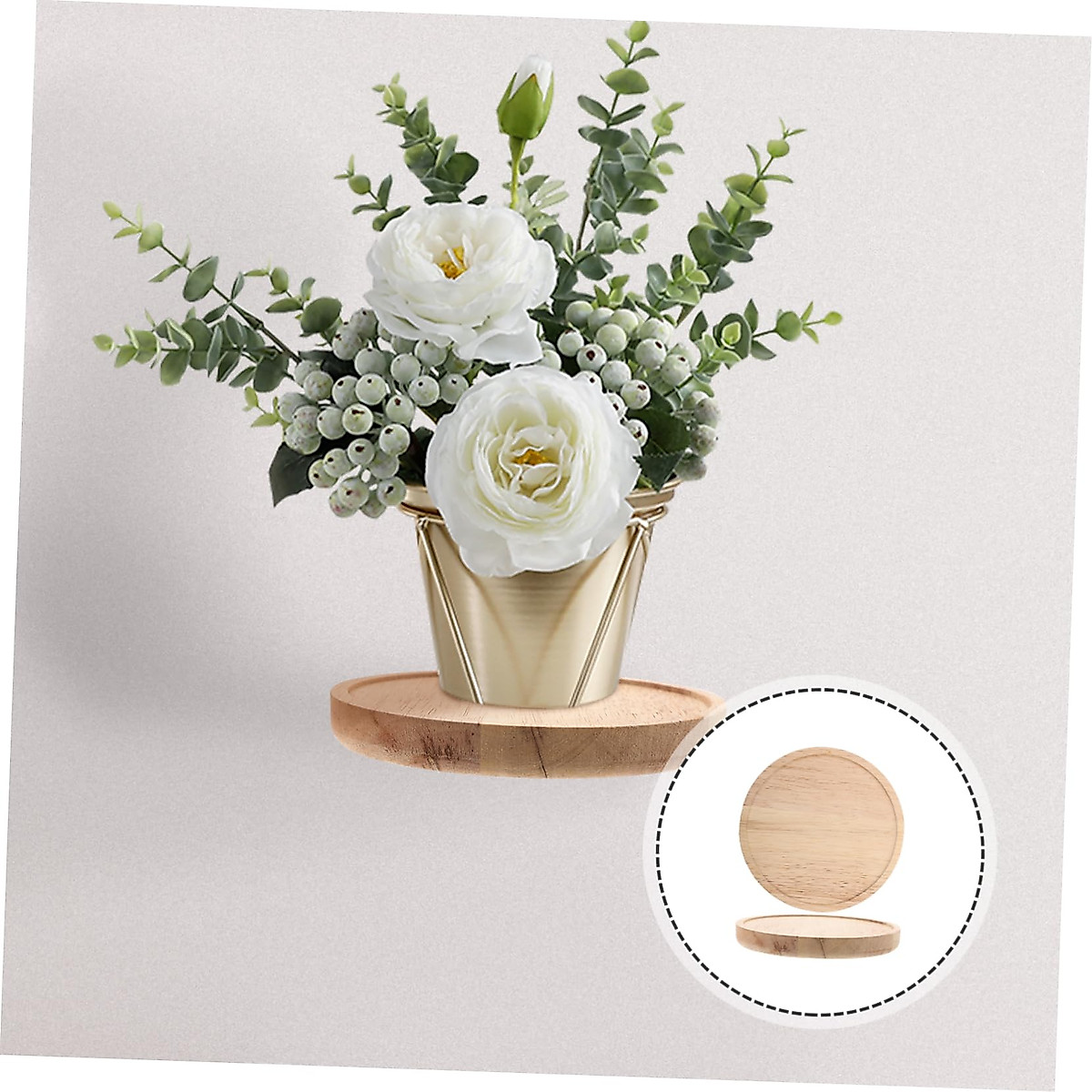 HOMSFOU 2pcs Wall Mount Bookshelf Wood Decor Wall Hooks Decorative Wall Mounted Bookshelves Wood Trim Wood Bookshelf Round Bookshelf Wall Decor Holder Wall Shelf Wooden Rack Television 15c