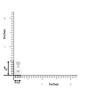 Freshwater Cultured Pearl Pendant with Heart-Shaped Bale in 14K White Gold (7mm Freshwater Cultured Pearl)