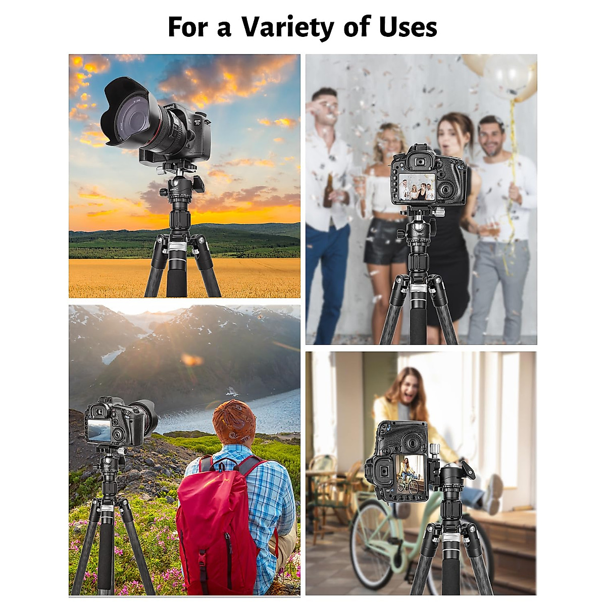 Ball Head Mount, CAVIX 36mm Ball Head Camera Tripod Head with 1/4“ Arca Swiss Quick Release Plate for Tripod, Monopod, DSLR, Camera,Load 33lb/15kg