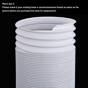 Air Conditioner Exhaust Hose with 5 Inches Diameter, Counterclockwise Thread Compatible with Portable Air Conditioner (59 Inches Length)