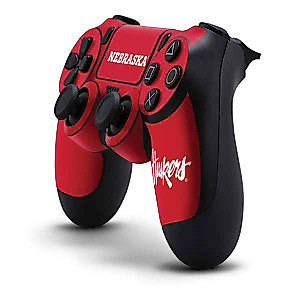 Skinit Decal Gaming Skin Compatible with PS4 Controller - Officially Licensed University of Nebraska Red Design