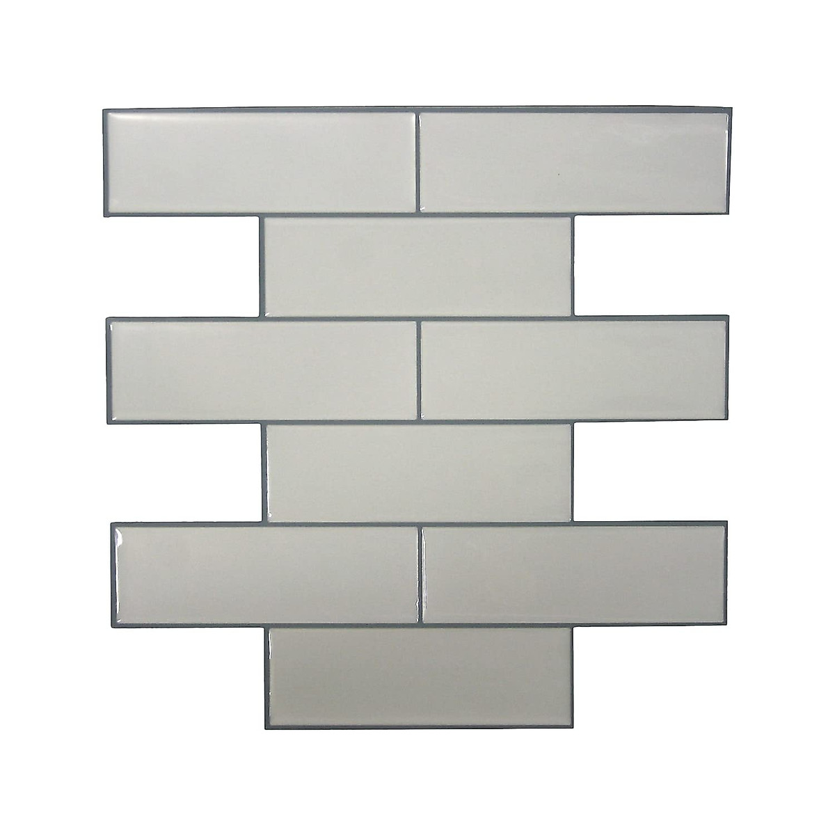 RoomMates TIL3459FLT StickTiles Classic White Subway Peel and Stick Tile Backsplash 10.5x10.5