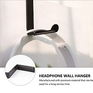 Hemobllo 1pc Headphone Hook Headphone Desk Hook Headphone Hanger Hook Headphone Stand Mount Computer Stand for Desktop Tower Desktop Computer Stand Door Metal Wall-Mounted Wall Clip
