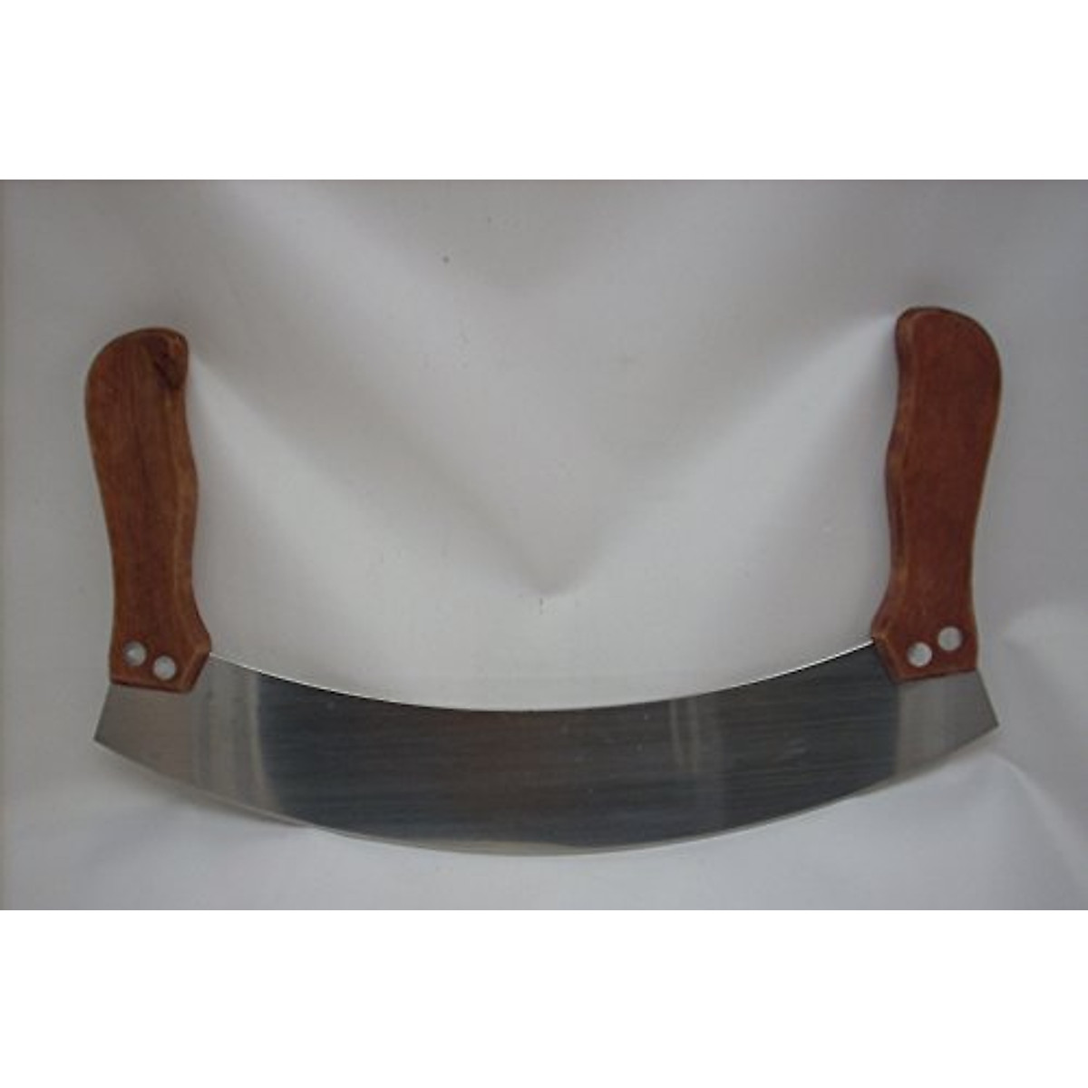 Pizza Rocker Knife - Rocking Cutting - Veggie Dicer - Use Both Hands - Away from the blade. Safer For The Kids - Curved Chopping Knife Chops Leafy Vegetables and All Kinds of Veggies