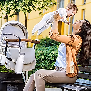 Bottle Warmer for Travel and Home, Portable Water Warmer for Formula & Breastmilk, 2 Minutes Fast Heat Baby Milk Warmer with Dual Mold and 7 Temperature Setting, 10 OZ Capacity for car on The go