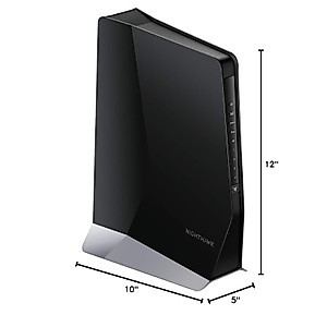 NETGEAR Nighthawk WiFi 6 Mesh Range Extender EAX80 - Add up to 2,500 sq. ft. and 30+ devices with AX6000 Dual-Band Wireless Signal Booster & Repeater (up to 6Gbps speed), plus Smart Roaming