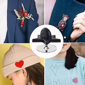 200pcs Black Rubber Pin Backs with 200pcs Blank Pins Star Shape Butterfly Clutch Tie Tacks Backings Pin Holder Keepers for Lapel Pins DIY Accessory