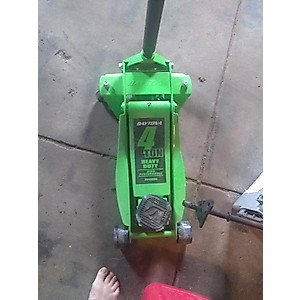 4 ton Steel Heavy Duty Floor Jack with Rapid Pump - Lime