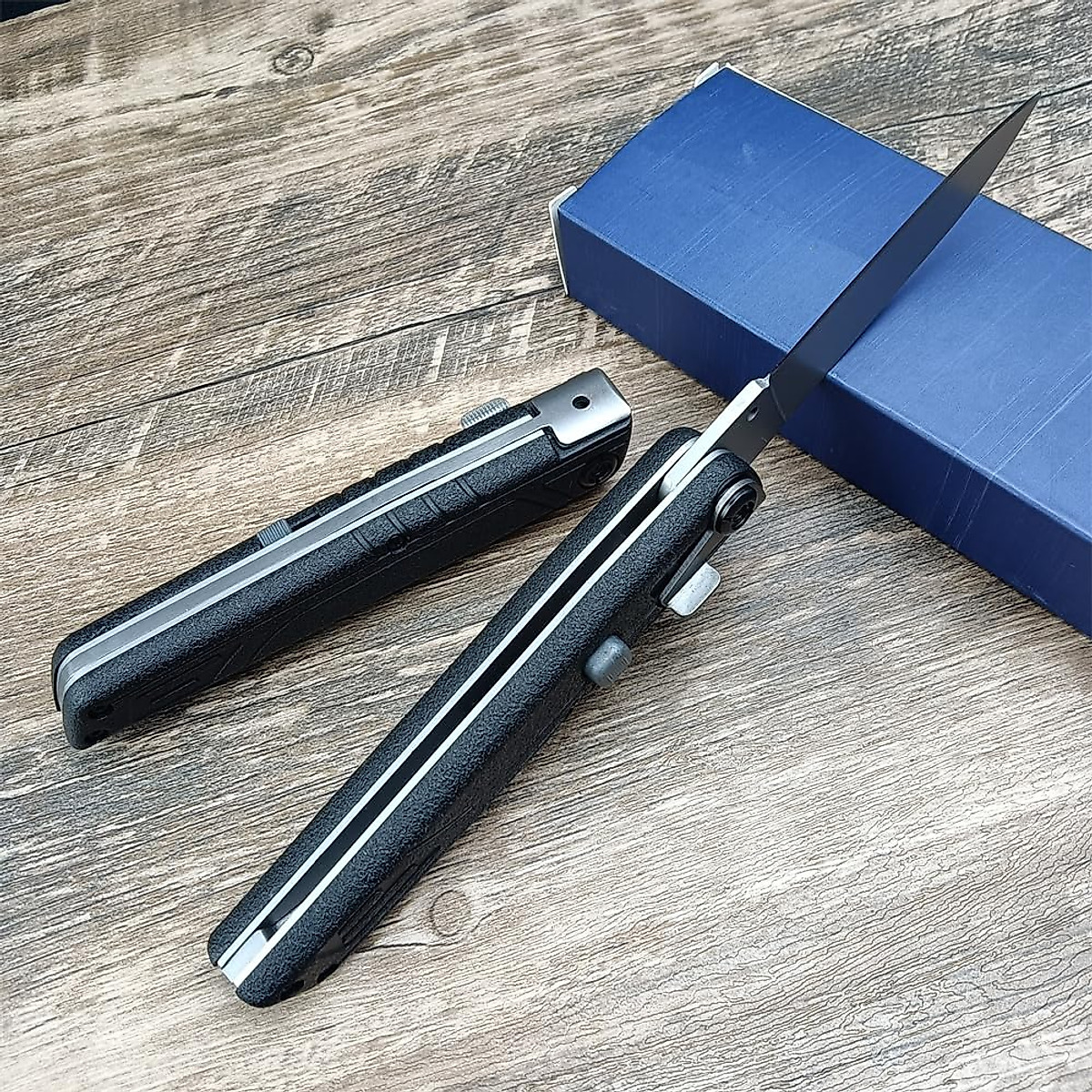 7.7" Assisted Open Folding Pocket Knife,Button Lock EDC Utility Knife for Camping, Hunting, Hiking, Fishing, Indoor and Outdoor Activities Gifts