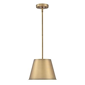 Westinghouse Lighting 6111500 Derose Transitional One-Light Indoor Pendant Light Brushed Brass Finish