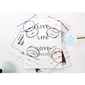 24/12 Pcs Evil Eye Bracelets Mexican Bracelets Hamsa Bracelet Set Protection Mal De Ojo Bracelets Gold Evil Eye Anklets Jewelry Gift for Women Men