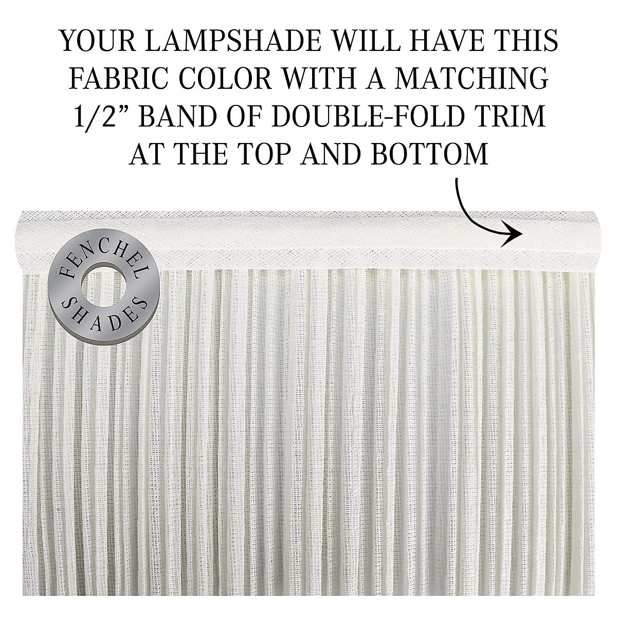 FenchelShades.com Set of 2 Lampshades 6.5" Top Diameter x 15" Bottom Diameter x 11" Slant Height with Washer (Spider) Attachment for Lamps with a Harp (Pleated Mushroom Cream)