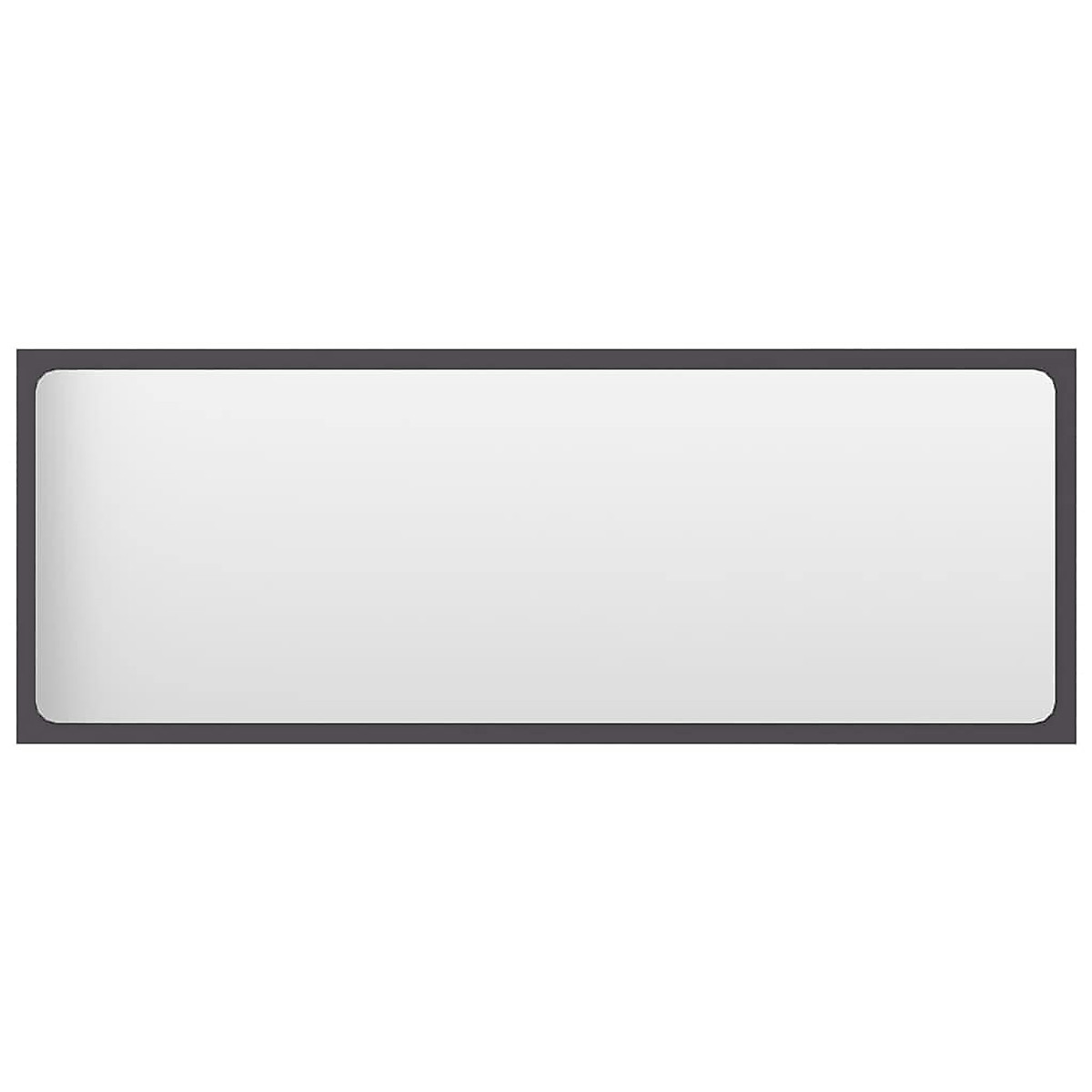 YELWHI Bathroom Mirror Gray 39.4"x0.6"x14.6" Engineered Wood,Modern Contemporary Acrylic Wall Mirror: Style and Functionality for Your Bathroom Bath Vanities, Bathroom Improvement