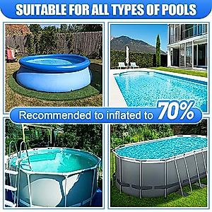 2pcs 4ft Dia. Pool Air Pillows for Above Ground Pools & Patio Furniture Cover Airbag - Winter Closing Winterizing Kit with Ropes, Thicken PVC Ice Equalizer Support Swimming Pool Covers