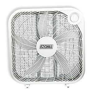 EZ-CHILL 20” Box Fan, 3 Speed Full-Force Air Circulation Window Fan, Floor Fan, Bedroom Fan, Ideal for Home, Bedroom & Office, MTNBF20