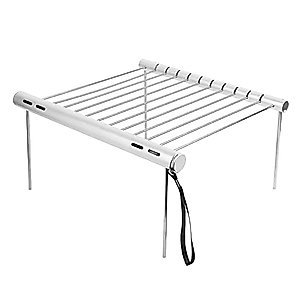 Portable Stainless Steel Burner Bracket,BBQ Grill, 12in Foldable Outdoor Gas Stove Pot Rack, Heat Resistance Burner Stove Stand with Screw Sleeve for Camping Barbecue Cooking Party