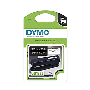 DYMO All-Purpose Labels for DYMO XTL Label Makers, Black on White, 1/4", 1 Roll (1868751)