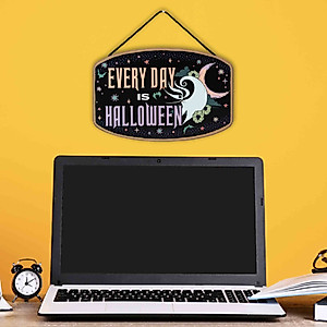 Disney The Nightmare Before Christmas Every Day is Halloween Hanging Wood Wall Decor - Fun Zero Sign for Home Decorating