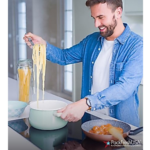 PackFreshUSA: Pint (6" x 7.5" x 3") AirTight Seal-Top Stand-Up Mylar Pouch Bags Long-Term Food Storage - Premium Century 7 Mil Thick (Per Side) - Resealable - Heat Sealable - Food Grade - Pack of 50