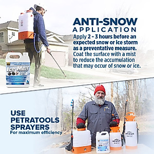 Pet Safe Ice Melt - Deicer for Driveway, Magnesium Chloride Ice Melt, Deicer Spray, Pet Safe Salt Ice Melt, Ice Dam Melt, Liquid Ice Melt, DeIcer for Sidewalks - Safe, Fast and Effective (1 Gallon)
