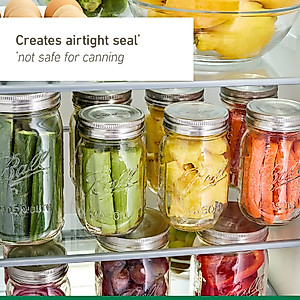 Ball Jar Stainless Steel One-Piece Mason Jar Lids, Regular Mouth, Silver