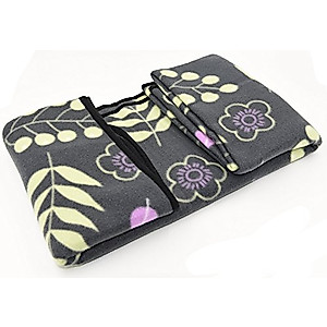 forestfish Fleece Throw Blanket Cozy Soft Portable Travel Blanket Compact for Long Car Airplane Train Rides 60" x 40", Flower