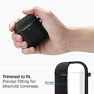 Spigen Urban Fit Designed for Apple Airpods Case Cover for Airpods 1 & 2 [LED Light Visible] - Black