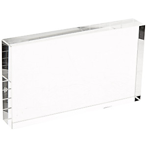 United Scientific Supplies RCB115-G Clear Glass Rectangular Block, 115mm L x 65mm W x 20mm Thick